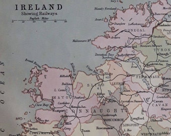 Irish Railway Map - Etsy