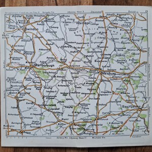 1908 Antique West London & Kent Road Map. Original Edwardian Map Print ...