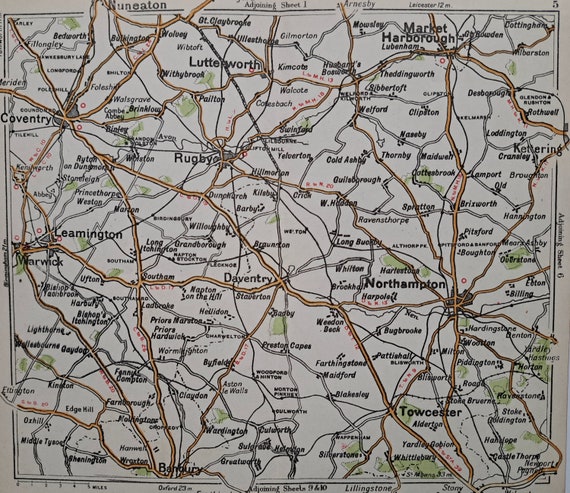 Warwickshire Road Map