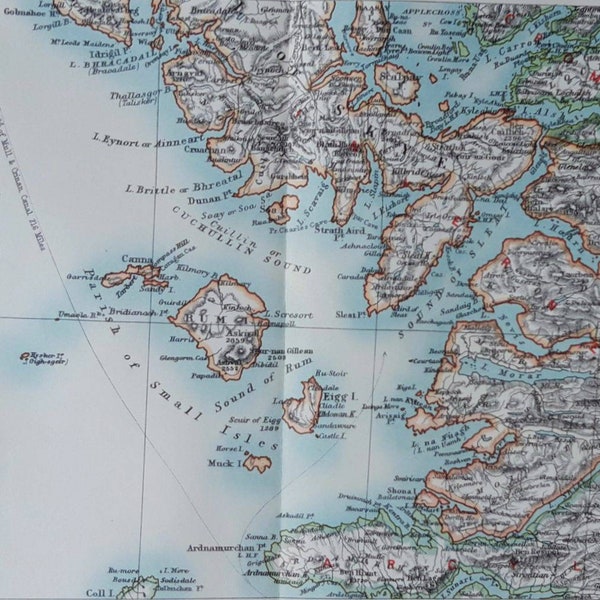Antique Isle of Skye Map - Etsy