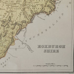 1885 Roxburghshire County Map. Cartography. Original Antique Victorian ...
