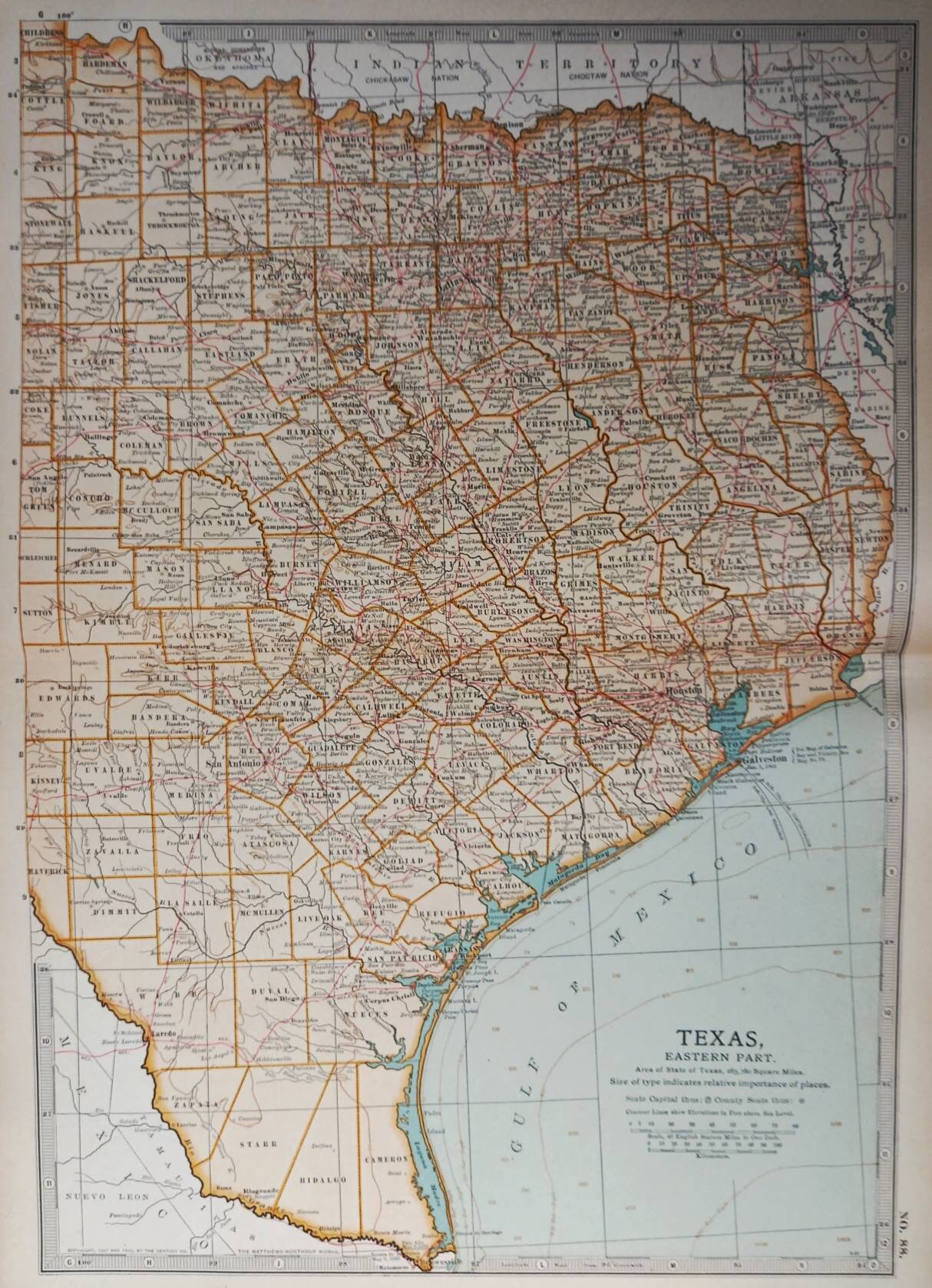 1903 Texas State Maps two Maps. United States of America. - Etsy Canada