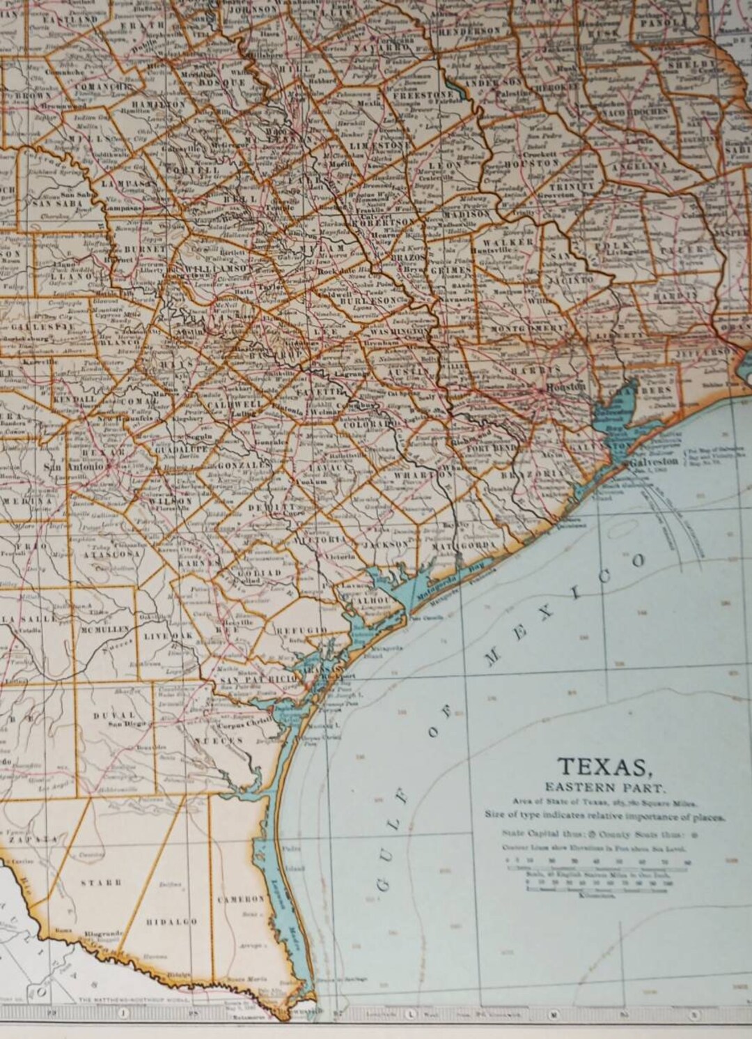 1903 Texas State Maps two Maps. United States of America. Antique Maps ...