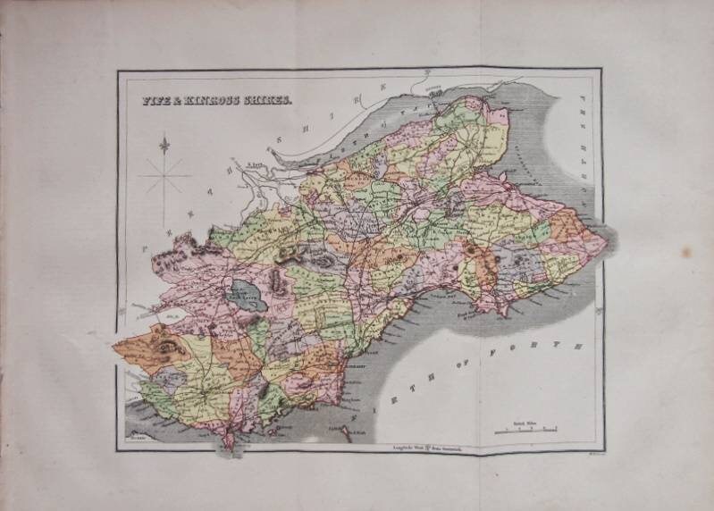 1885 Perth and Kinross County Map. Cartography. Original Antique ...