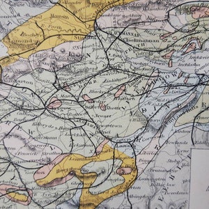 Map of the Scotch (scottish) Coalfields C1880. Antique Original, Ideal ...