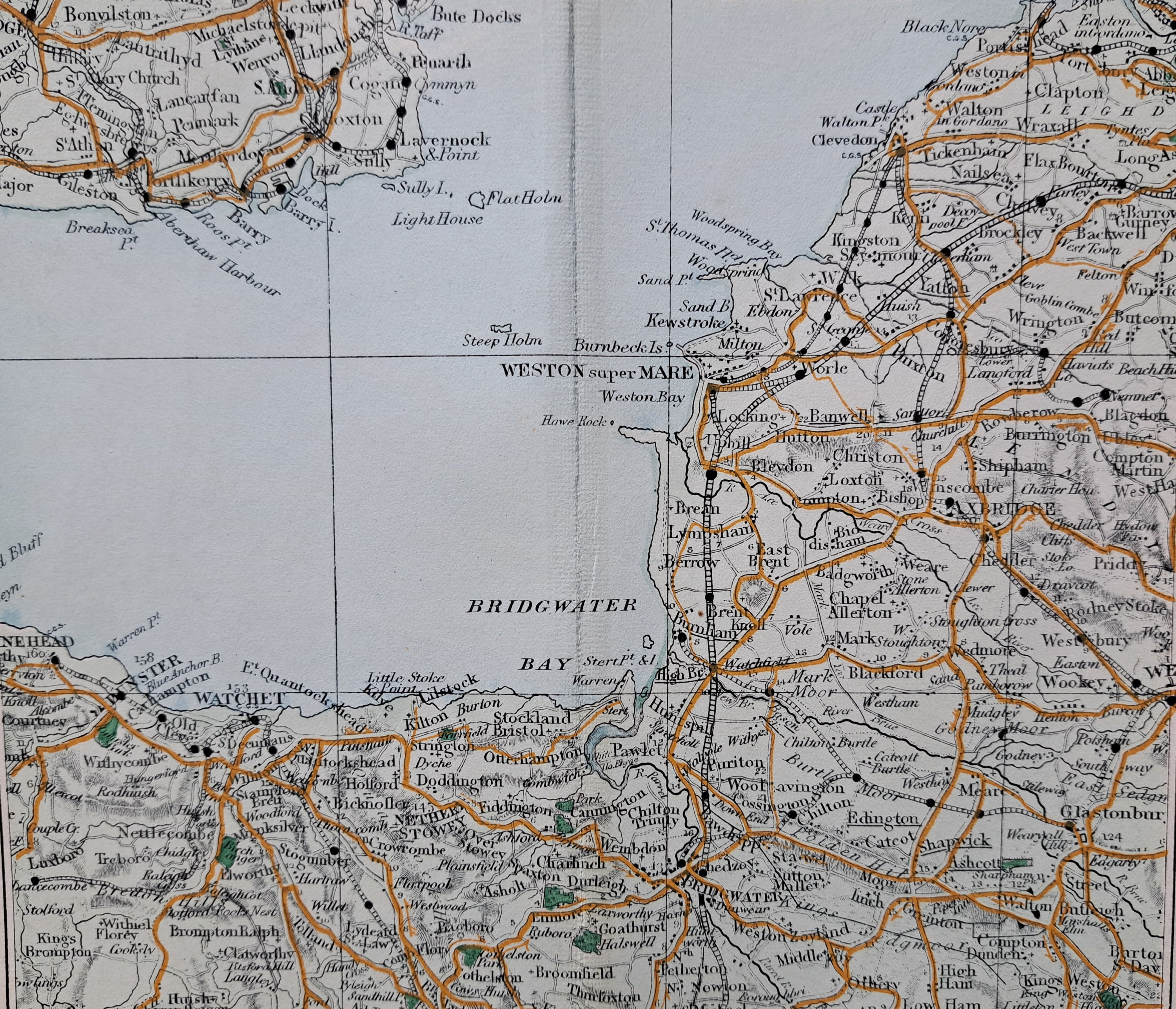 1906 Antique North Somerset Road Map. Original Edwardian Map - Etsy