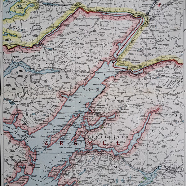 Loch Awe Map Art - Etsy