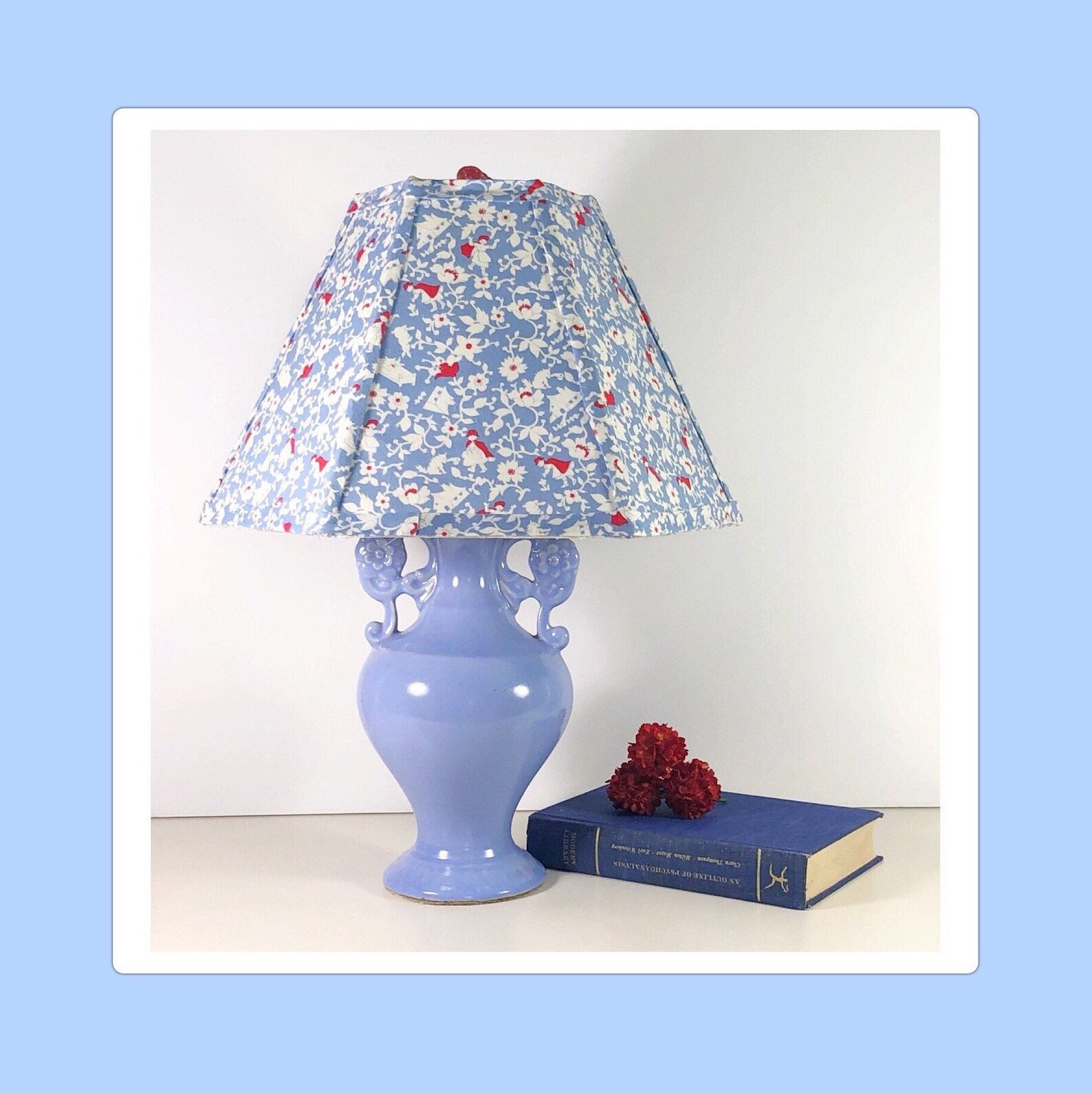 VINTAGE LAMP and Deconstructed Shade Cherub Nursery Cottage Chippy ...