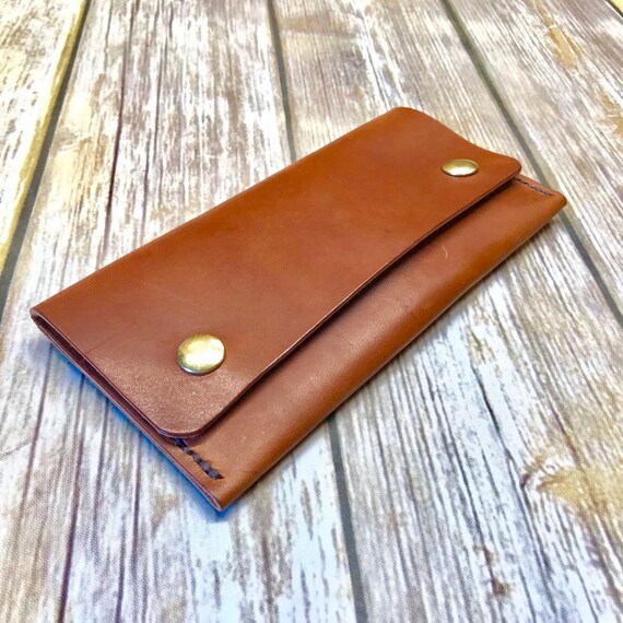 Cash Envelope wallet Thin Wallet Passport Wallet Leather | Etsy