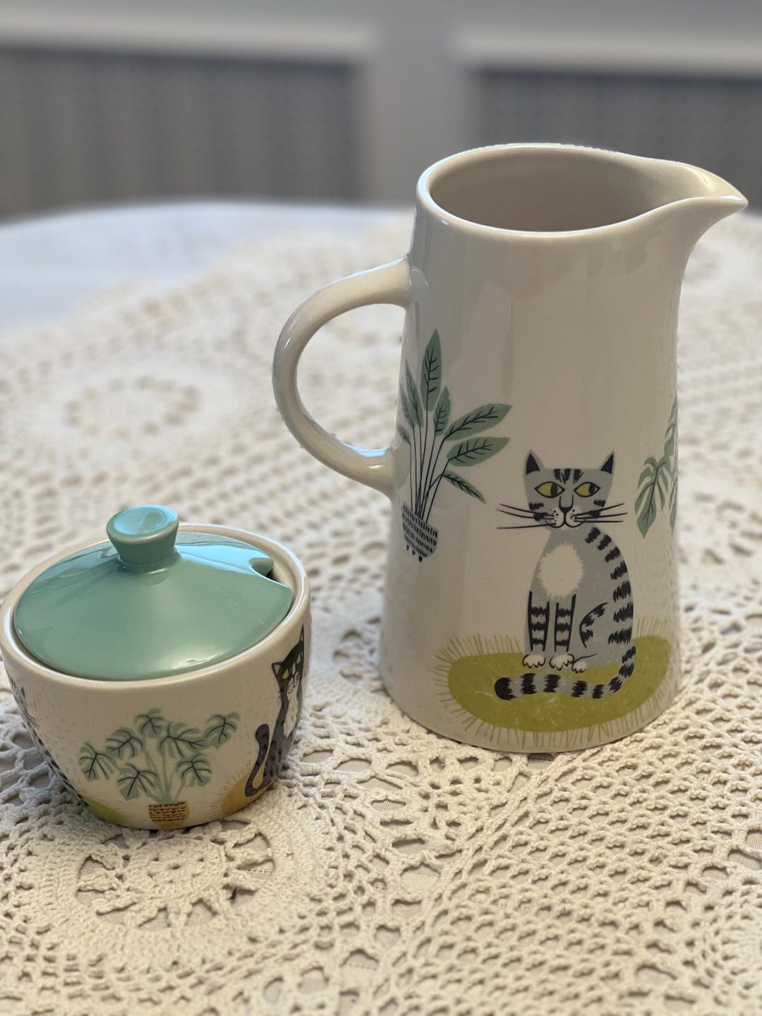 Hannah Turner Cat Pitcher and Sugar Bowl - Etsy