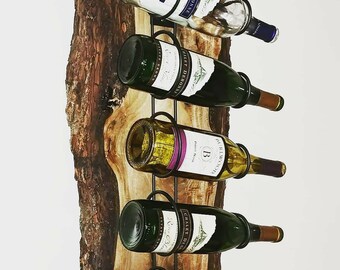 Live edge wine rack | Etsy