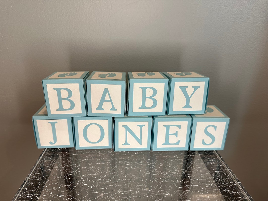 Customizable Cardstock Baby Blocks - Etsy