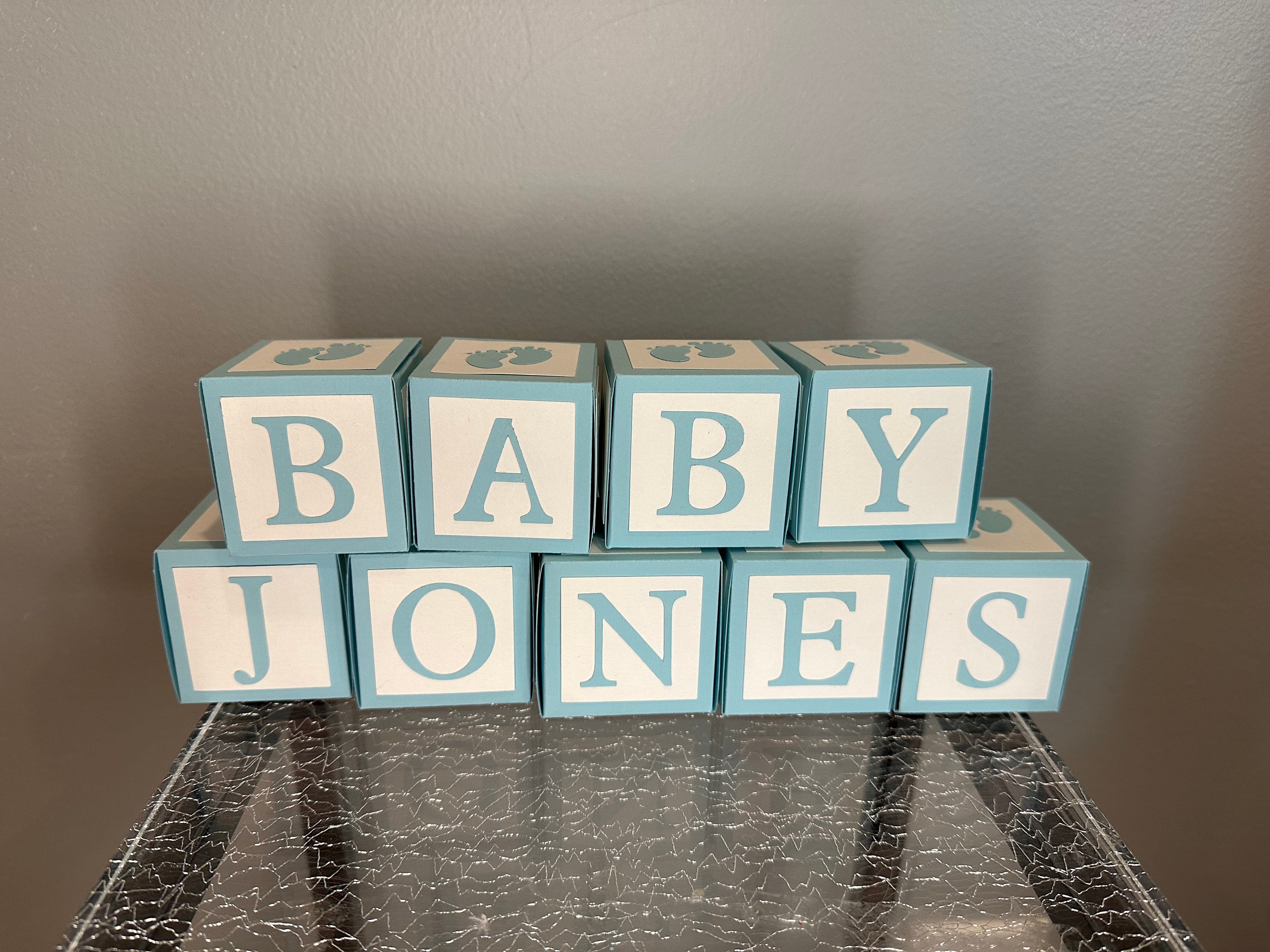 Customizable Cardstock Baby Blocks - Etsy