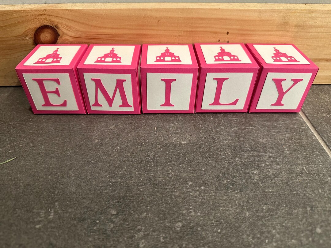 Customizable Cardstock Christening Blocks - Etsy