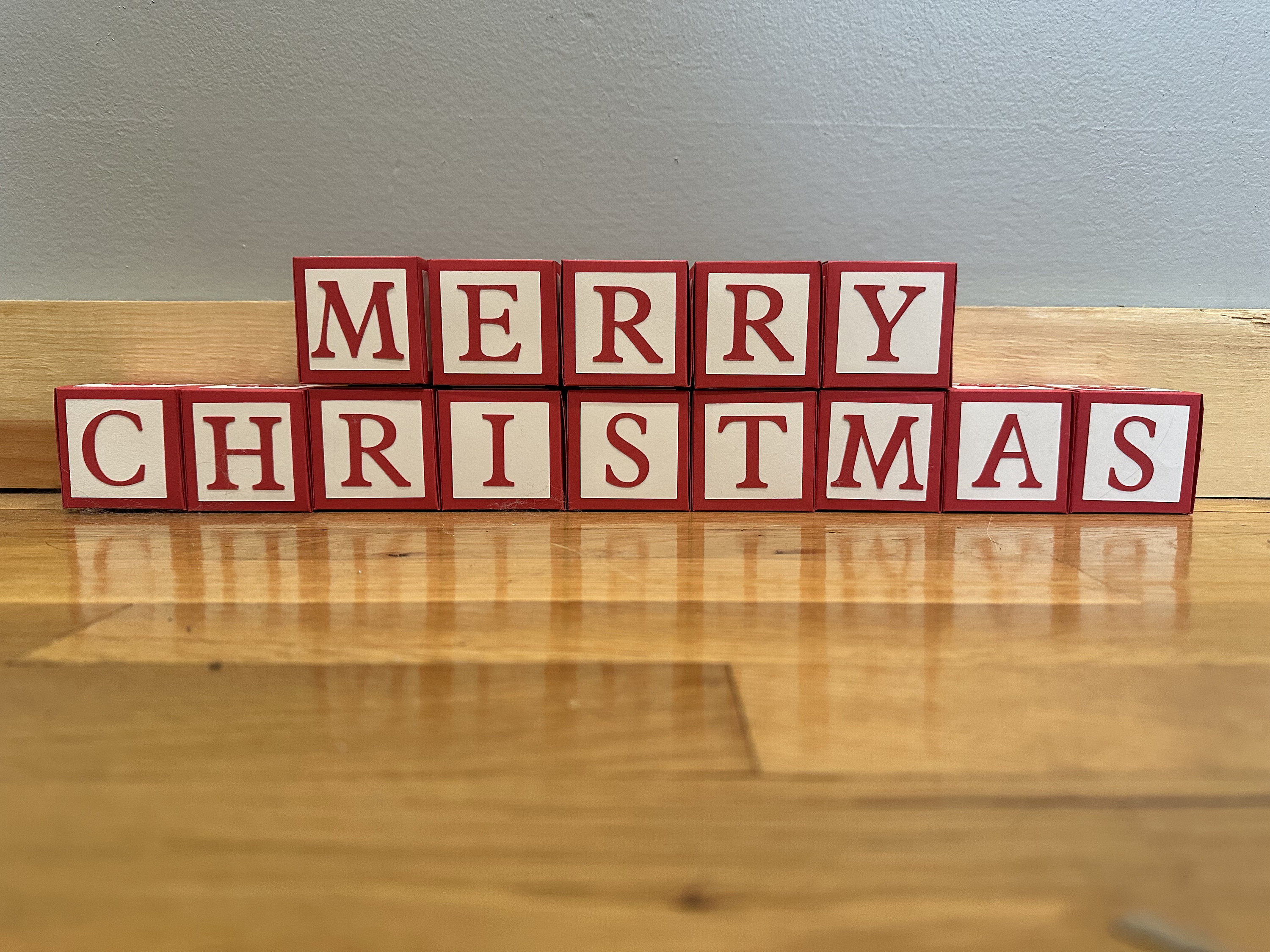 Cardstock Merry Christmas Blocks - Etsy