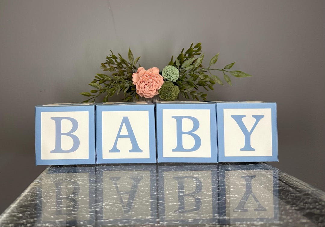 Large Customizable Cardstock Baby Blocks - Etsy