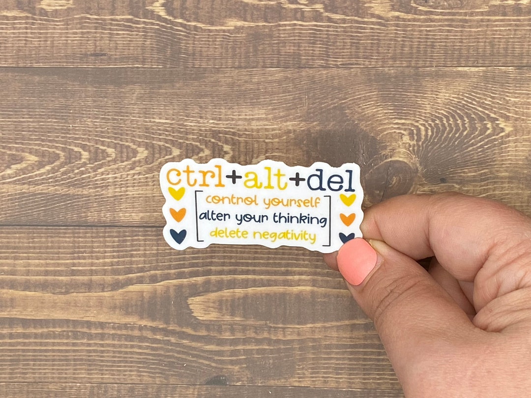 Control Alt Del, Inspirational Decals, Waterproof Stickers, Most ...