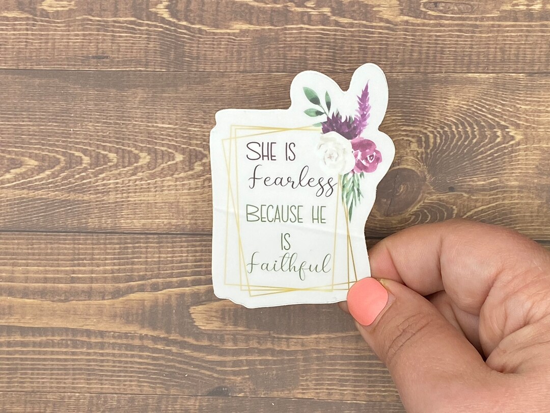 She is Fearless, Bible Verse Gifts,inspirational Decals,waterproof ...