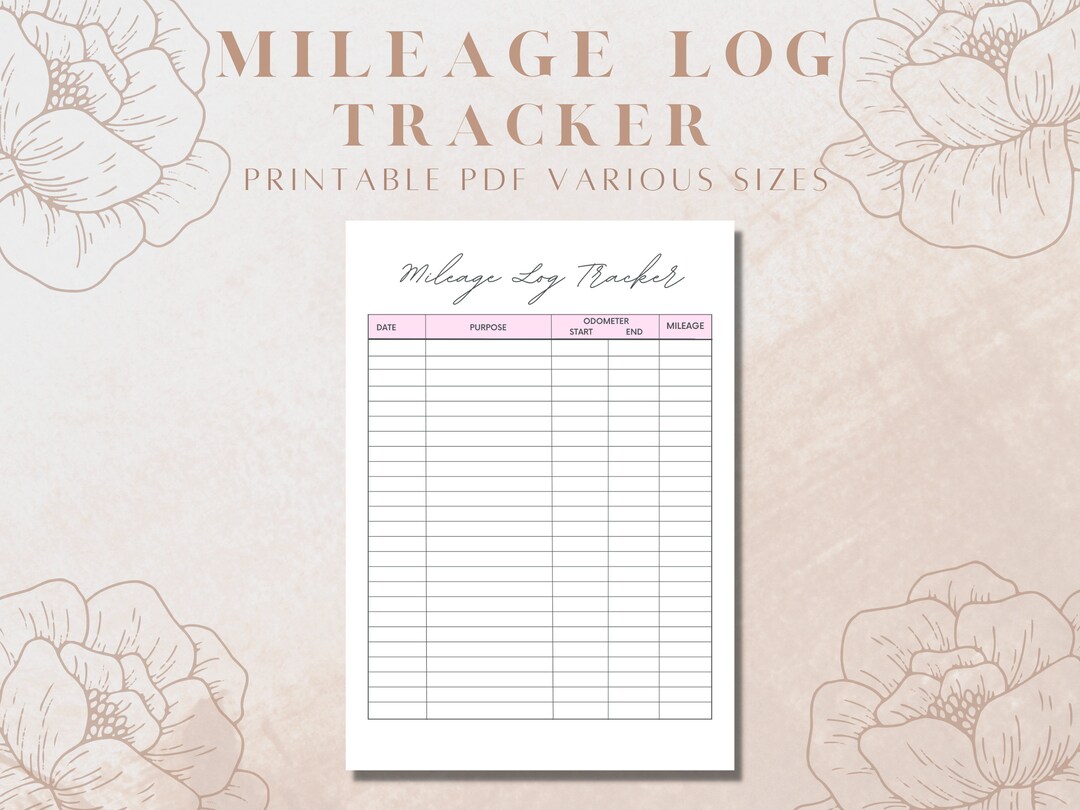 Printable Mileage Tracker, Business Expense Tracker, Budget Binder ...