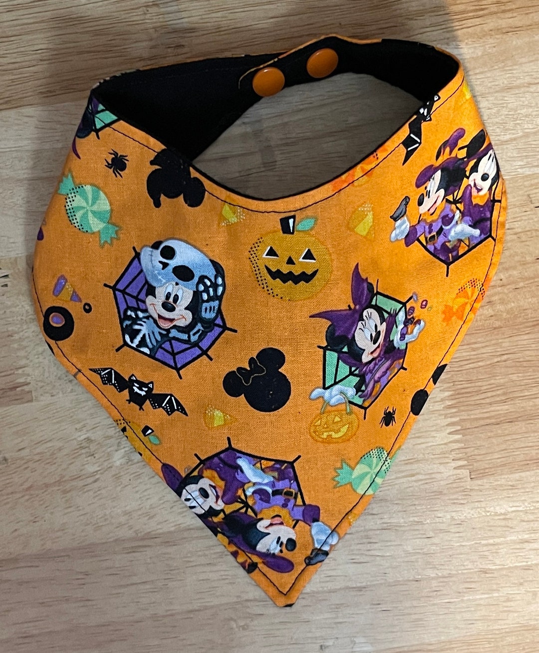 Mickey and Minnie Halloween B-dry Drool Bib/bibdana/bandana Bib - Etsy