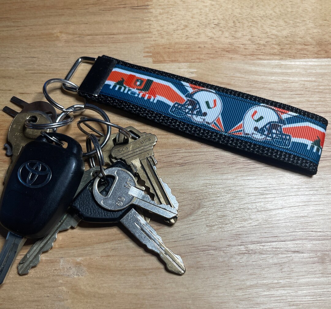 University of Miami Keyfob/keychain/wristlet/ncaa/acc/football - Etsy