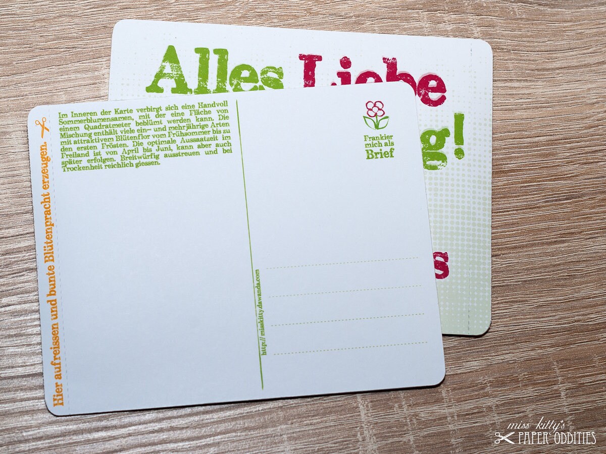 Geburtstags-Postkarte mit Sommerblumensamen | Etsy