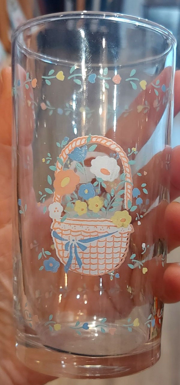 4x Cute Easter Drinking Glasses Pastel Flowers Basket - Etsy