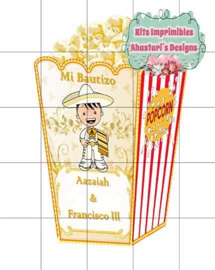 Printable Kit My Baptism Mexican Charro Editable Gold candybar candy ...