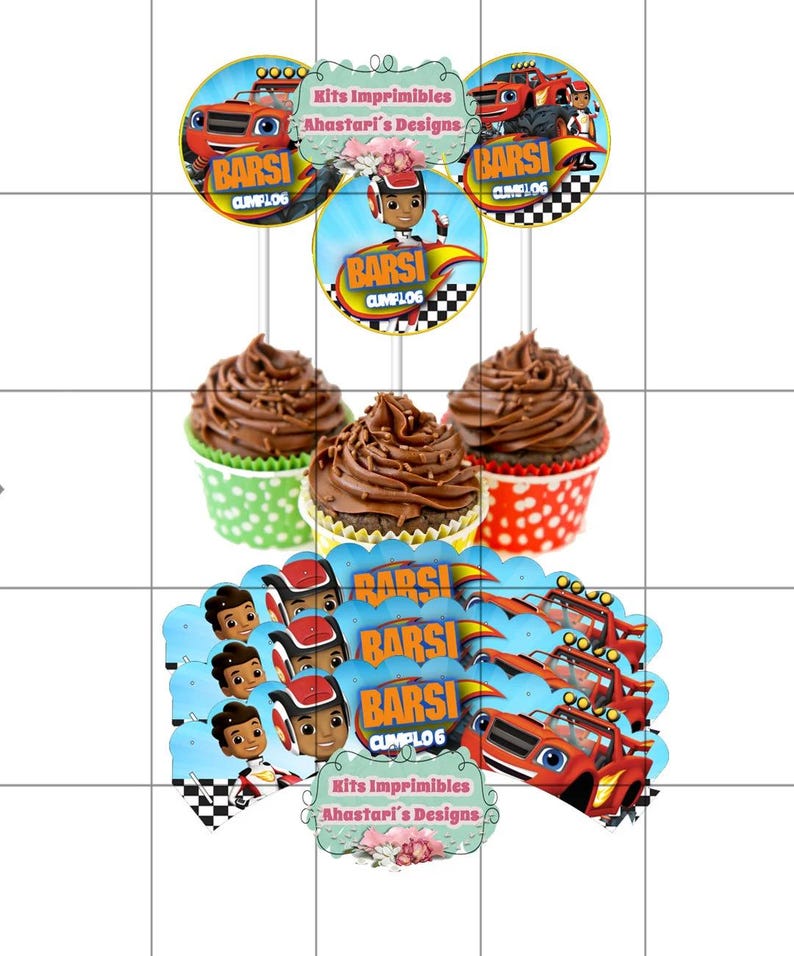 Blaze and the Monster Machines Printable Editable Kit + #candy Bar ...