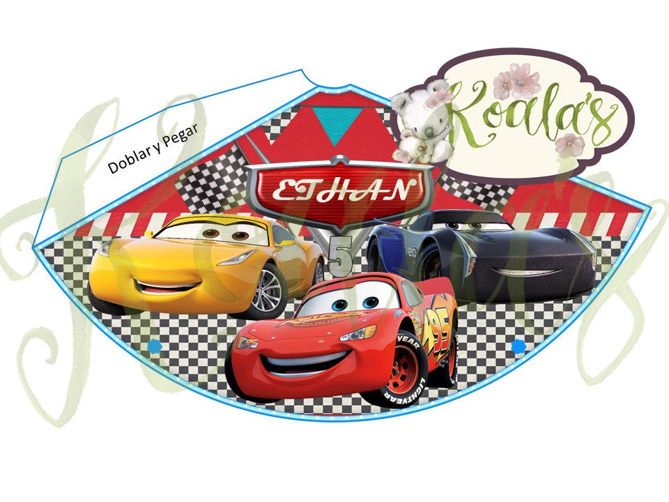 Cars 3 Editable Printable Kit Candy Bar Toppers Wrappers Invitations ...