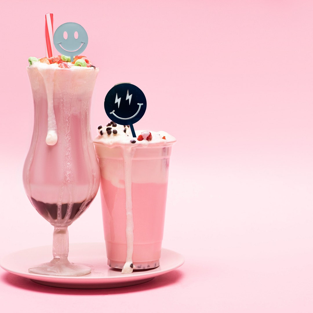 Smiley Face Drink Stirrer Retro Smiley Face Party Decor Happy Face ...