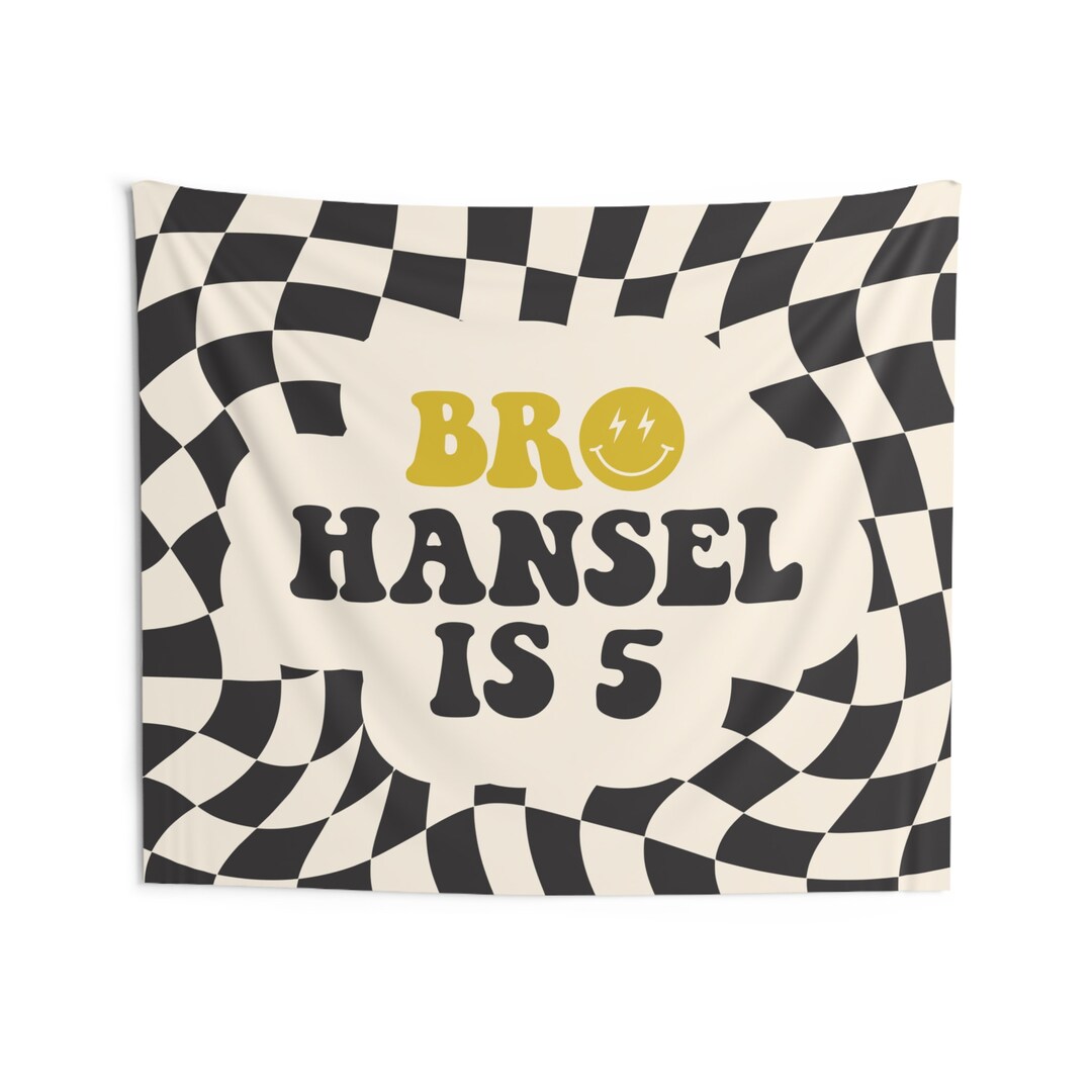 Custom Checker Birthday Banner Personalized Backdrop Bro Birthday ...