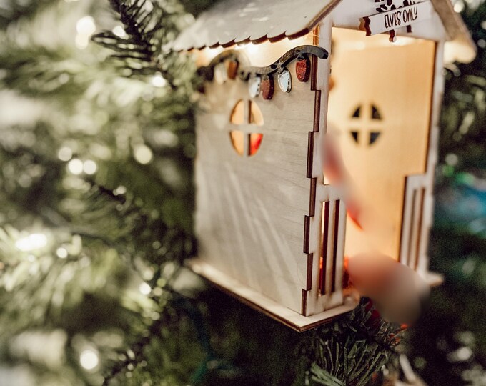 Custom Wood Elf Tree House for Elf Easy Ideas 2025 Personalized Elf ...