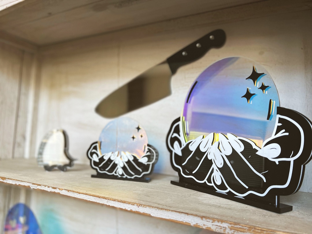 Iridescent Acrylic Crystal Ball Witch Decor Witch Ball Pink Witch ...