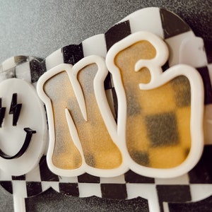 First Birthday Decorations Boy 1st Birthday Smiley Cake Topper Smash ...