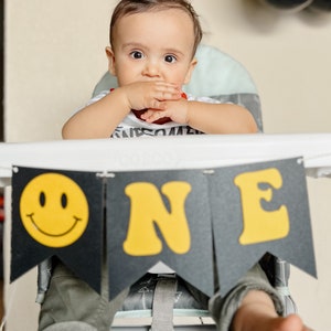 One Happy Dude High Chair Bunting Banner First Birthday Highchair ...