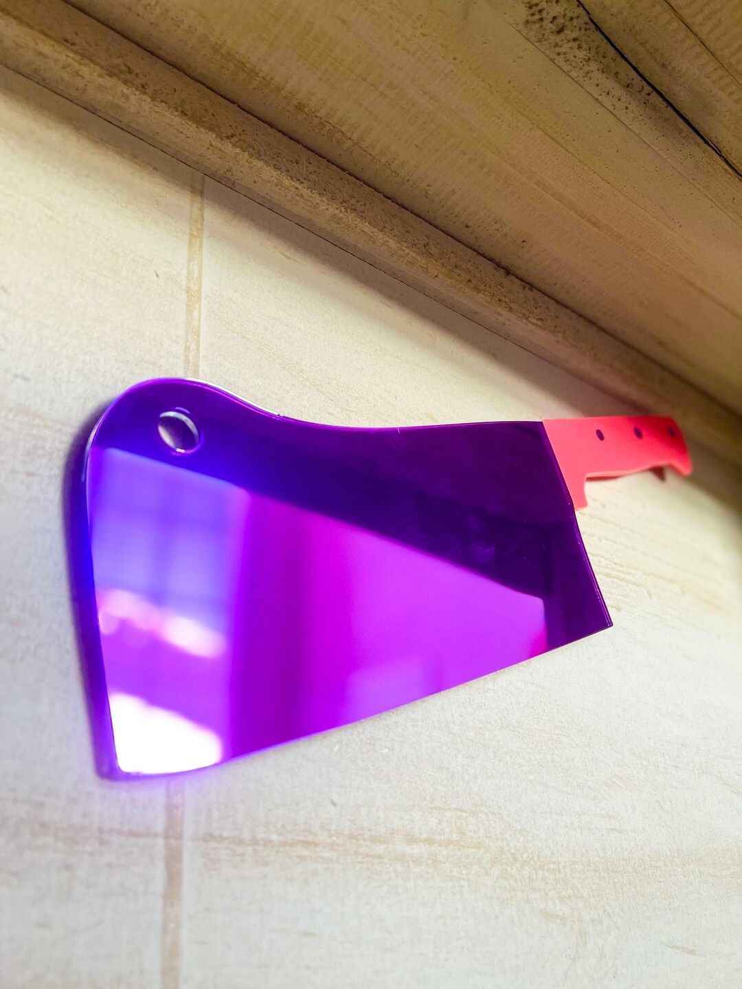 Pink Horror Knife Mirror Cleaver Purple Halloween Girly Decor Idea ...