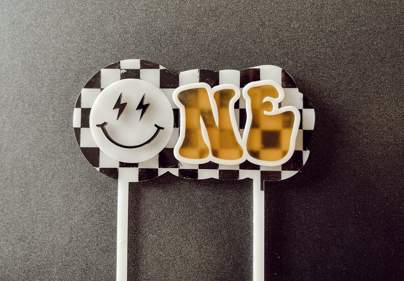 First Birthday Decorations Boy 1st Birthday Smiley Cake Topper - Etsy