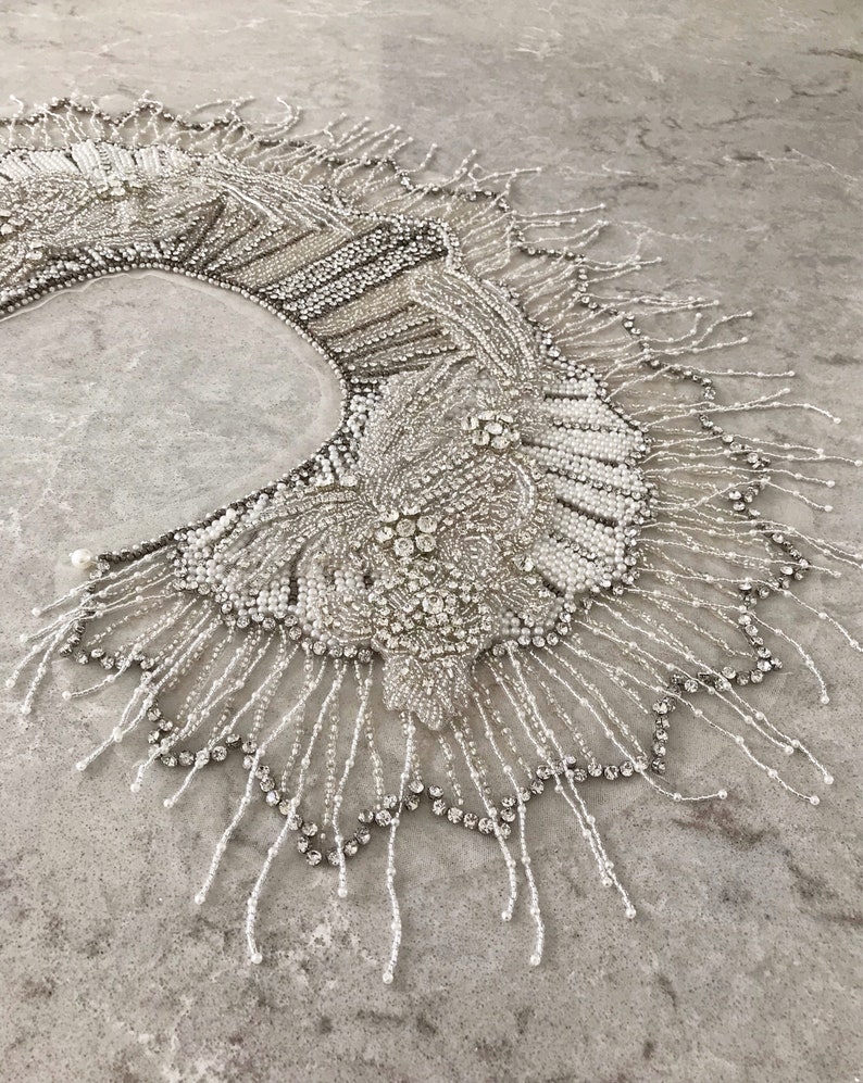 Beaded Bridal Capelet Wedding Cape Bridal Cover up Vintage | Etsy