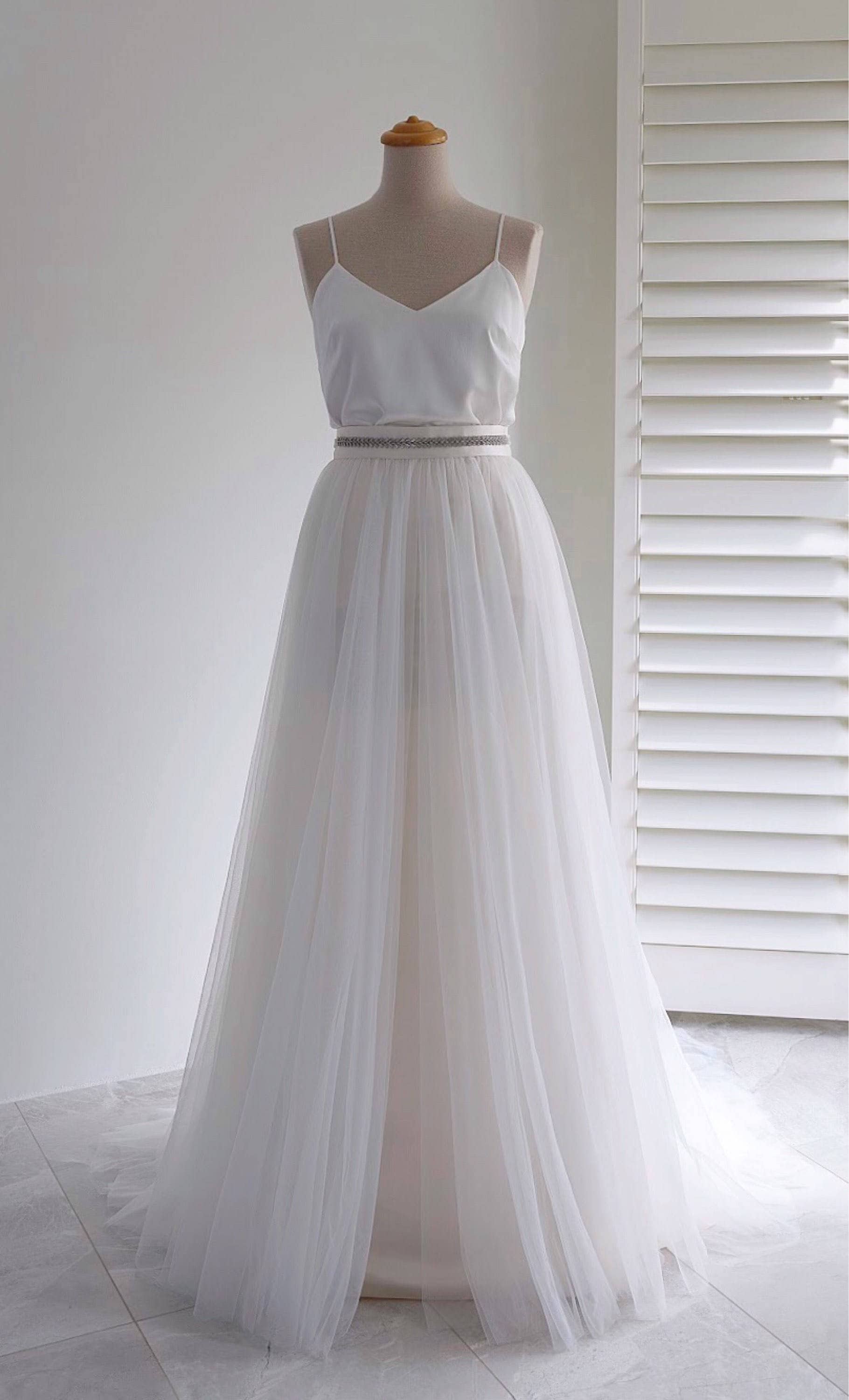 Bridal Tulle Skirt Overlay/ Full Length Tutu/ Floor Length | Etsy