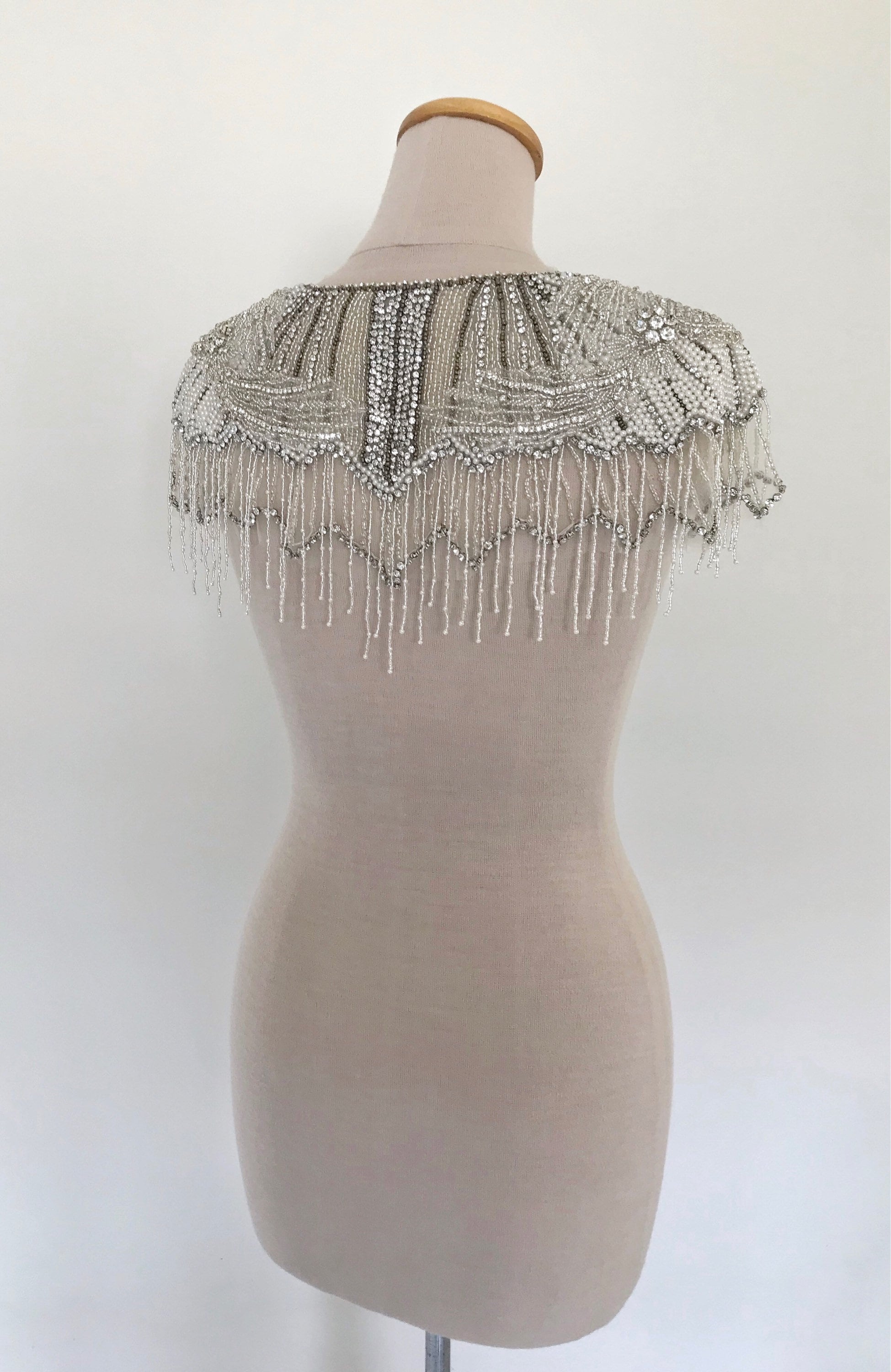 Beaded Bridal Capelet Wedding Cape Bridal Cover up Vintage | Etsy