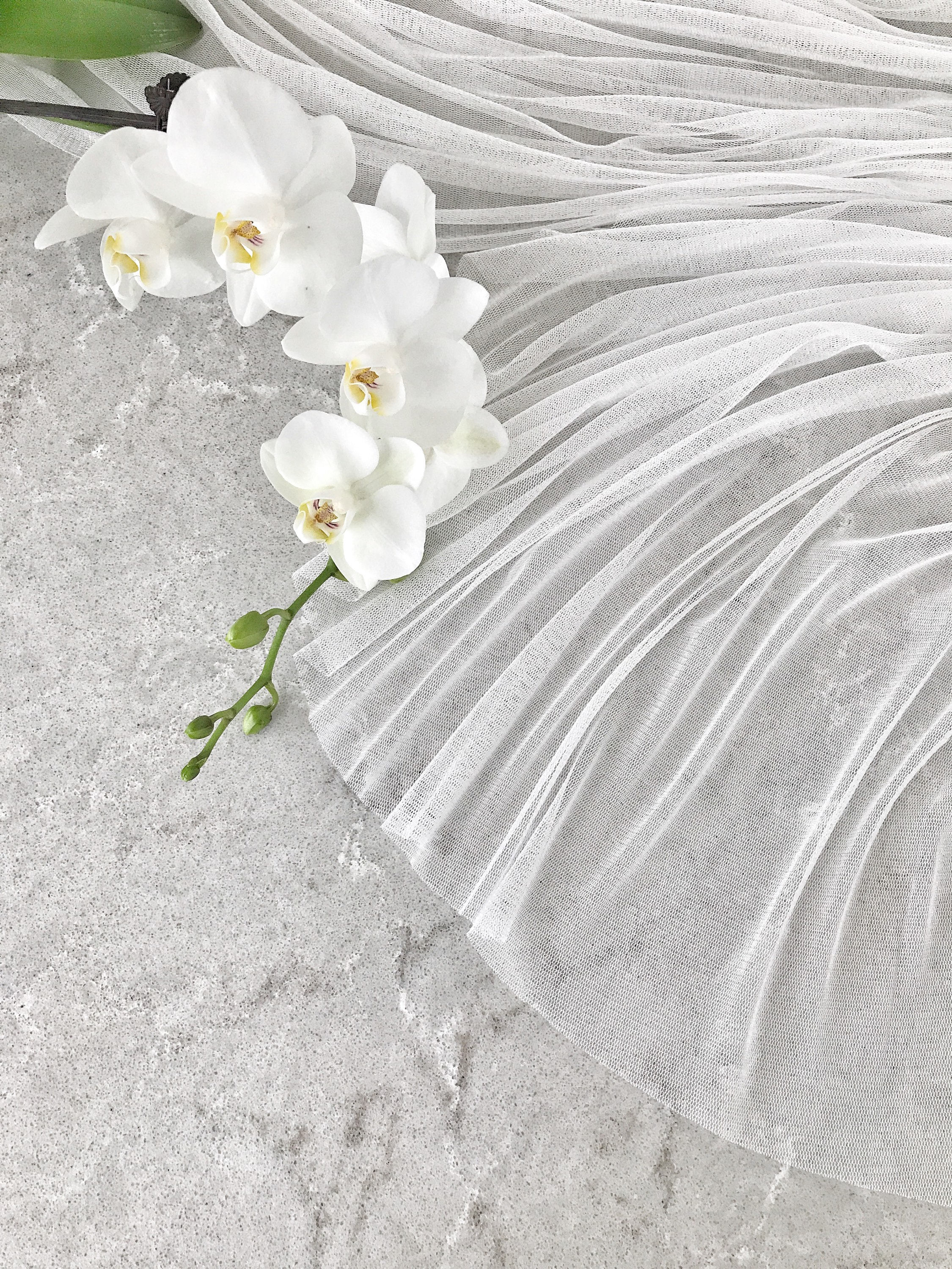 Silk veil Simple veil Soft classic long veil Boho cut edge | Etsy