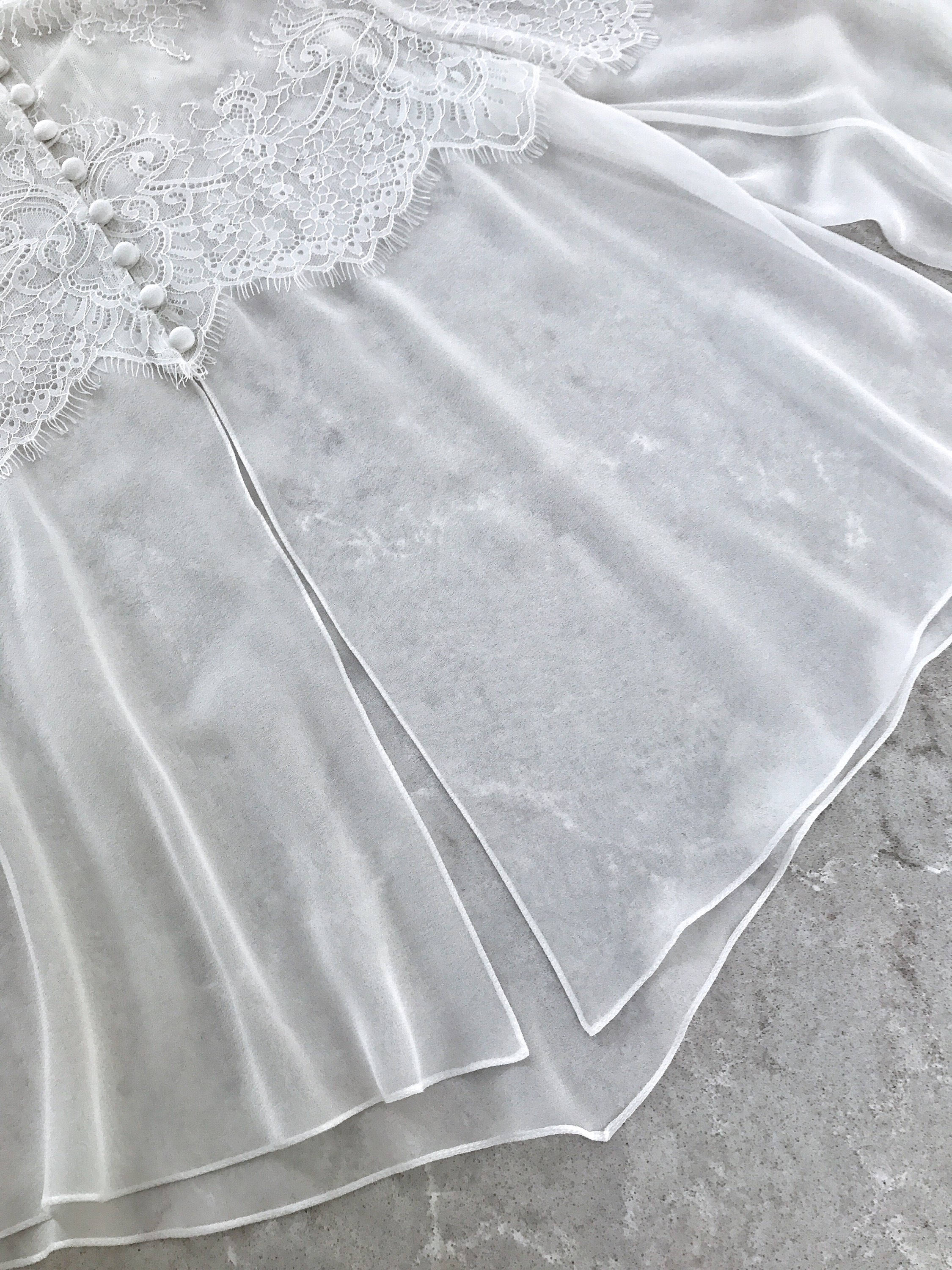 Lace Bridal Bolero Long Sleeve Lace Top Bridal Cover up Silk Bridal ...