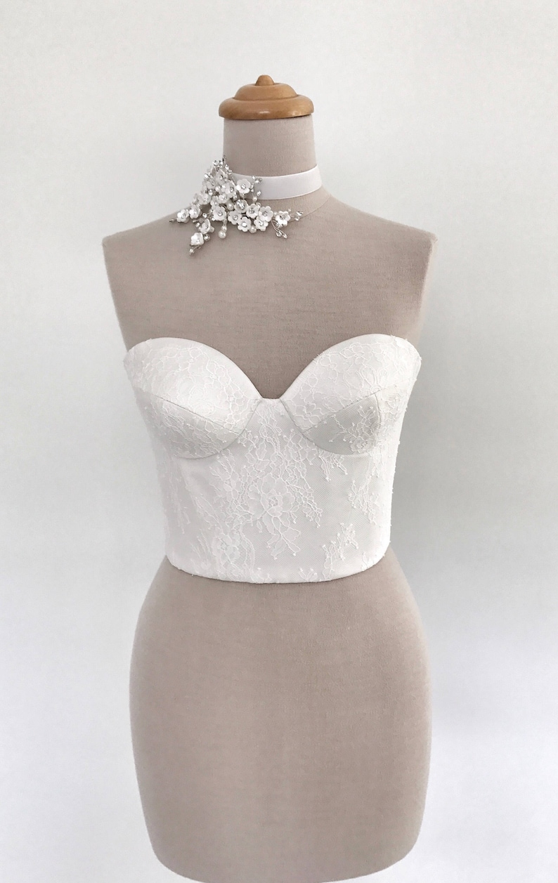 Ivory Corset Lace Bridal Top Sweetheart Bridal Separates Top - Etsy UK