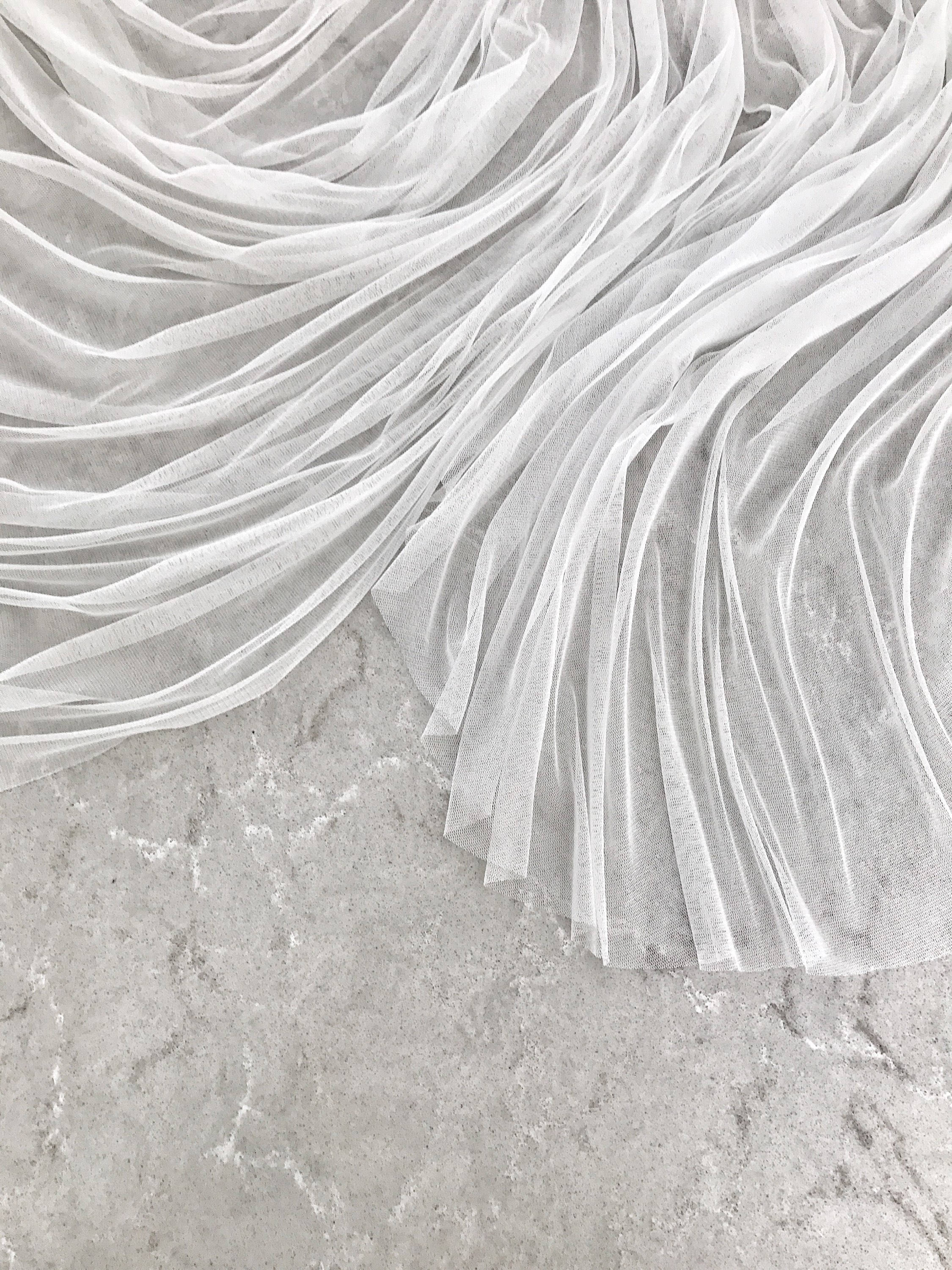 Silk veil Simple veil Soft classic long veil Boho cut edge | Etsy