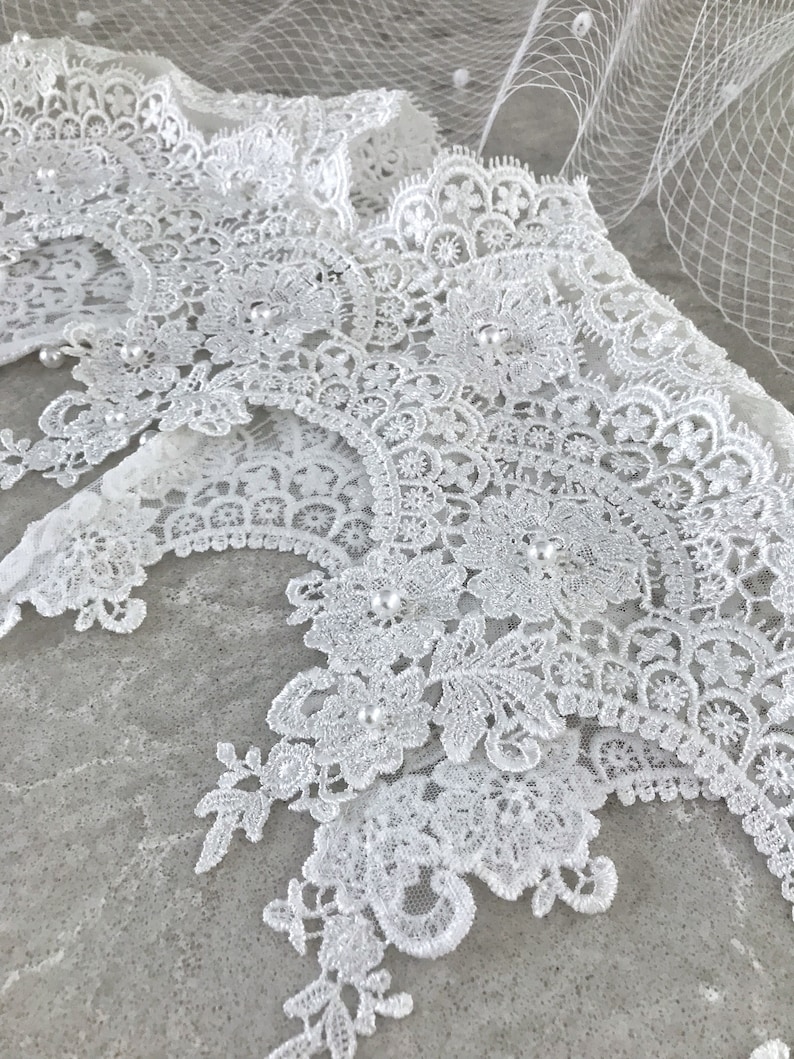 Bridal Beaded Lace Shoulder Capelet Wedding Cover up Guipure - Etsy