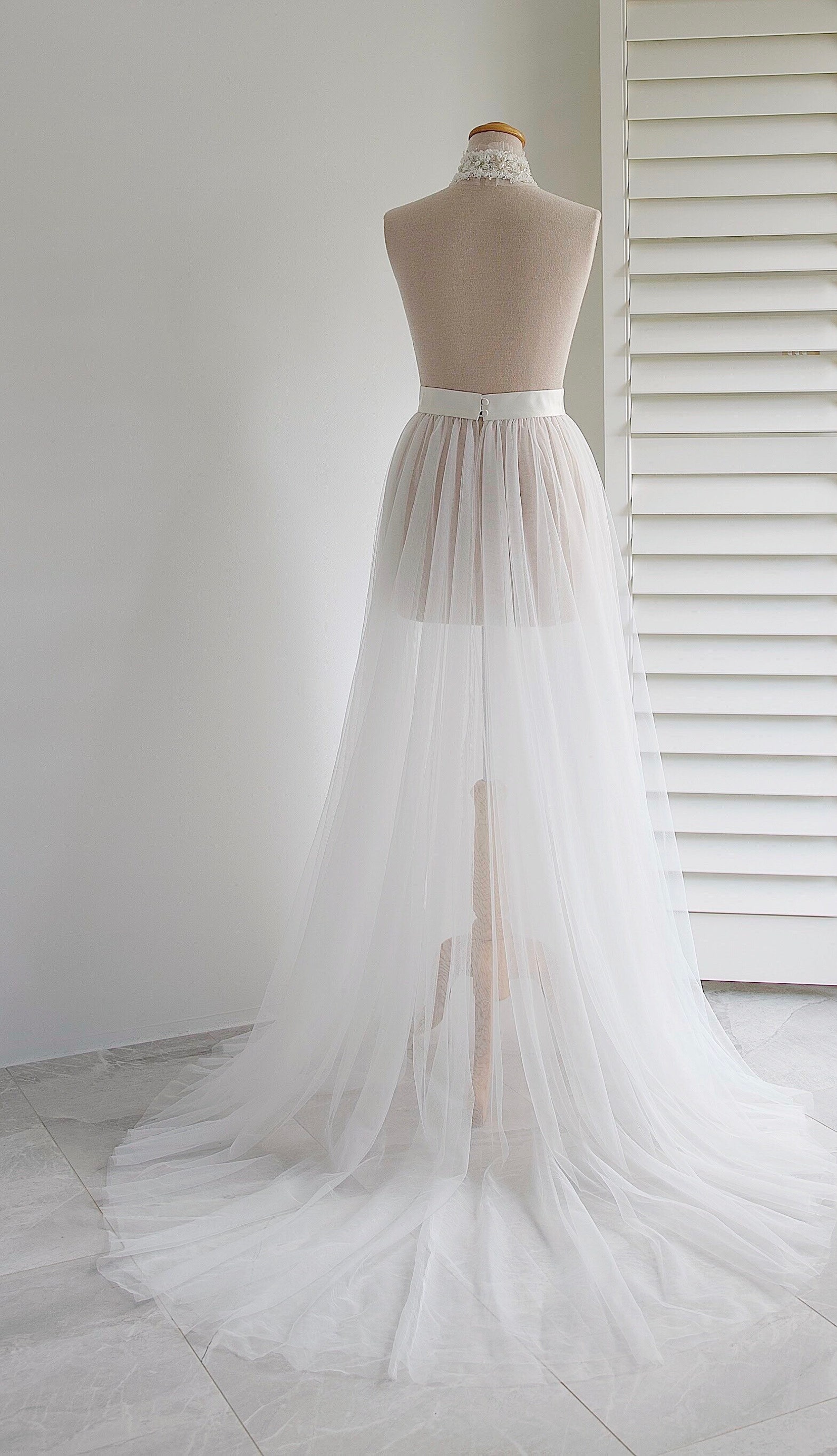 Bridal Tulle Skirt Overlay/ Full Length Tutu/ Floor Length | Etsy