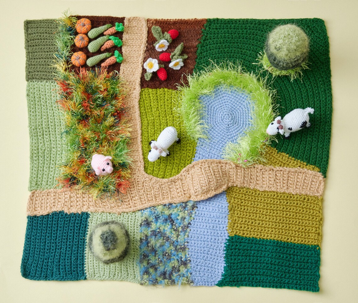 Farm Playmat Baby Play Mat Fairy Garden Activity Mat - Etsy