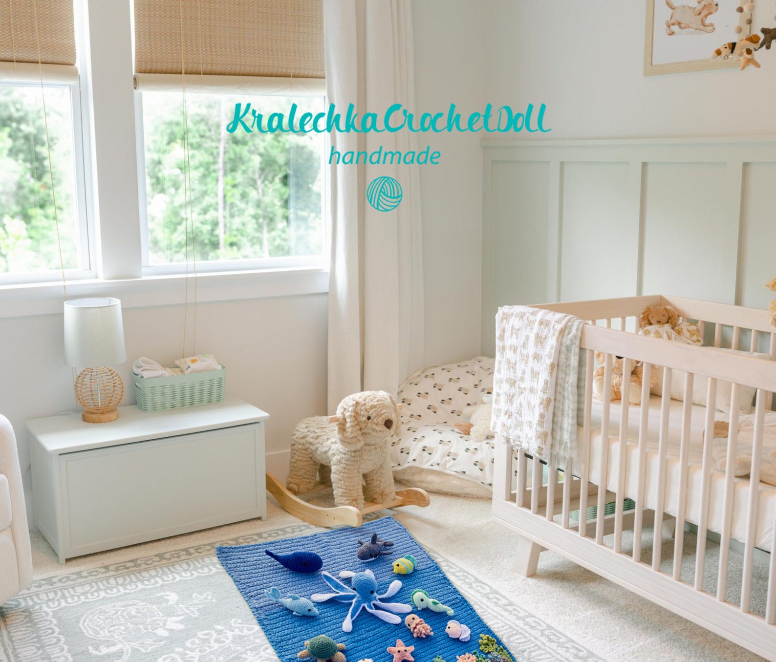 Ocean Theme Baby Play Mat, Under the Sea Baby Gift Set, Ocean Nursery ...