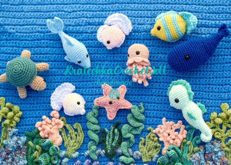 Ocean Theme Baby Play Mat, Under the Sea Baby Gift Set, Ocean Nursery ...